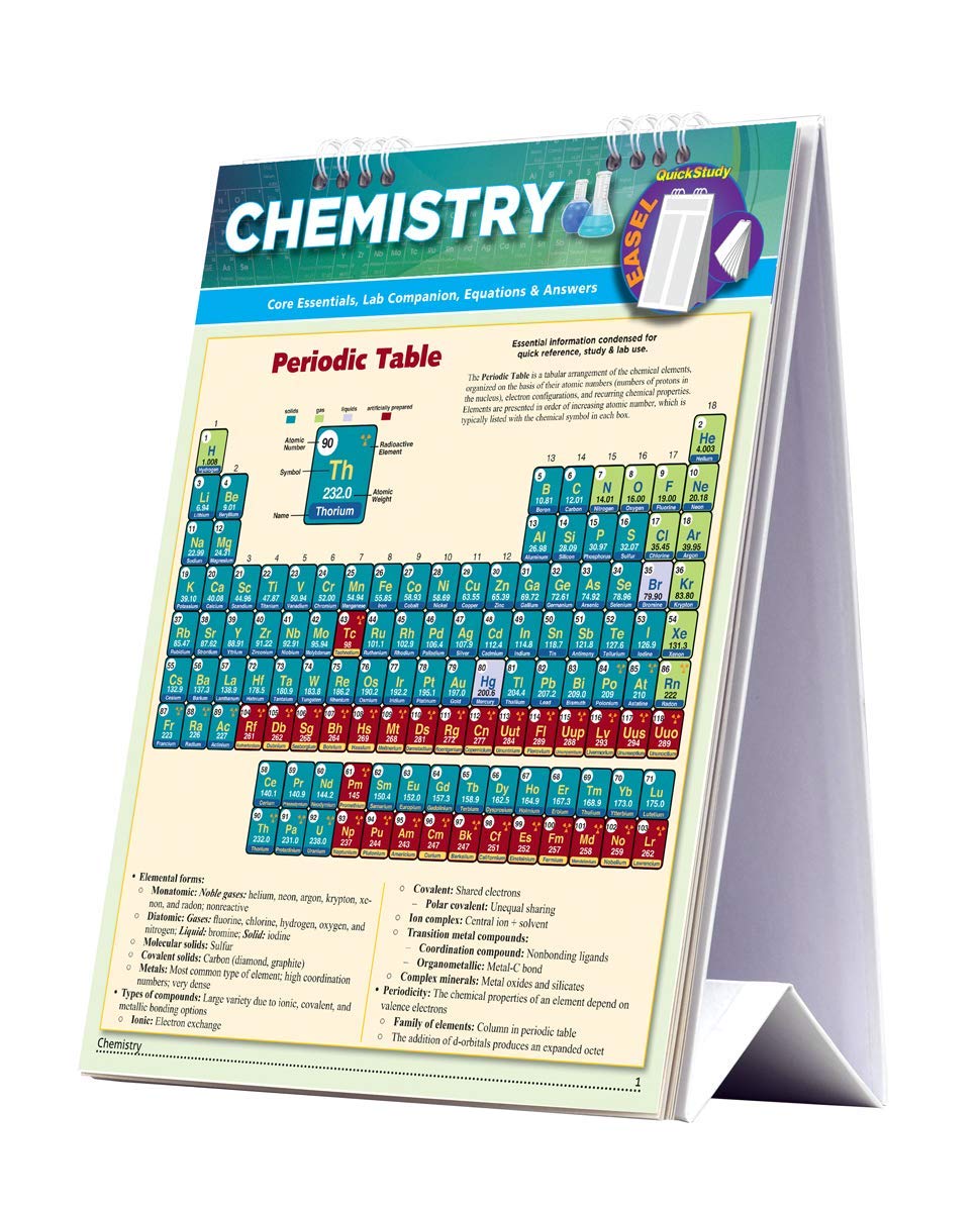 Chemistry Easel Book: a QuickStudy Reference Tool - Core Essentials, P ...
