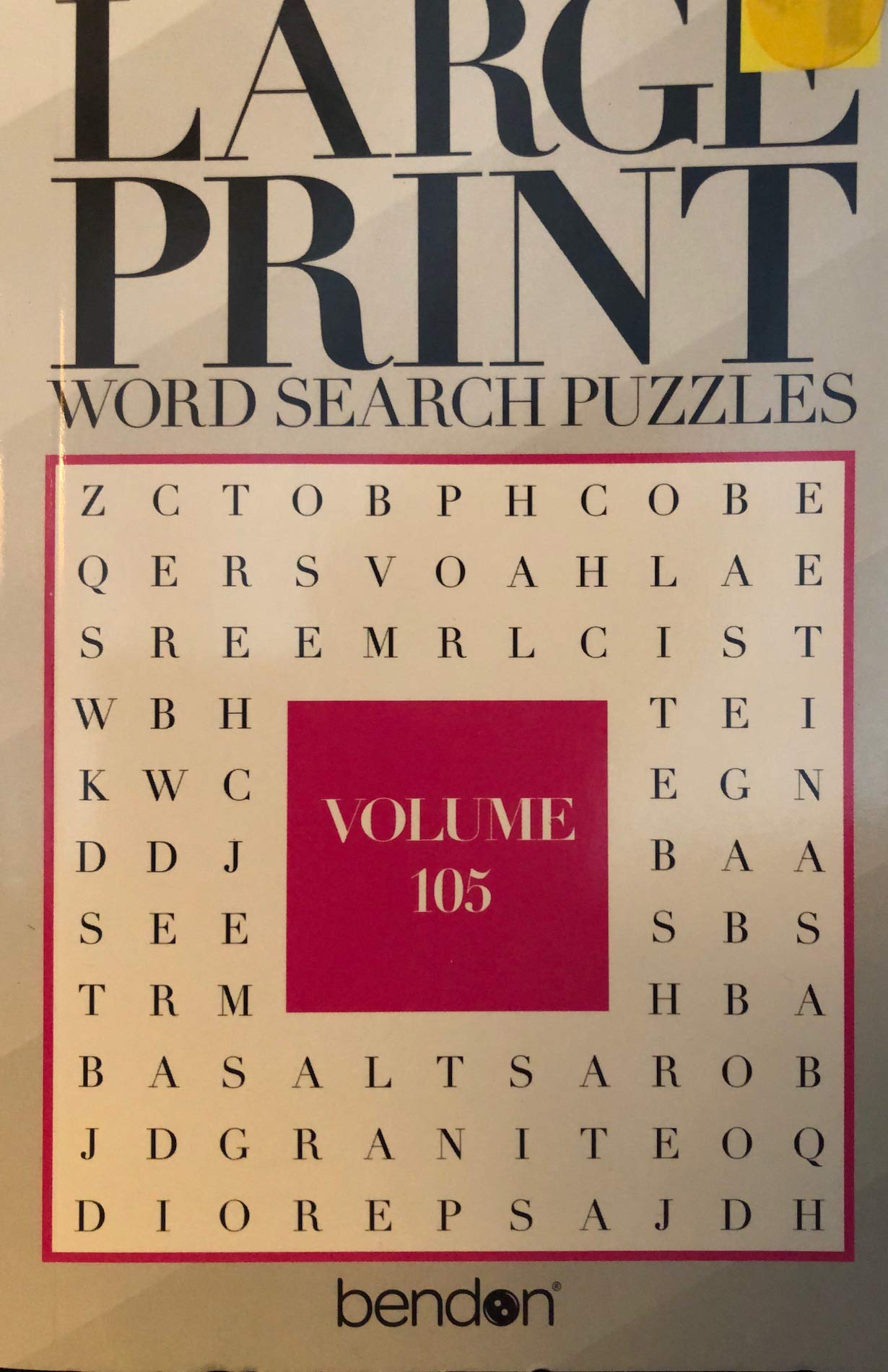 Large Print Digest Word Search Puzzle by BENDON - 5873 – Aspen Book Company