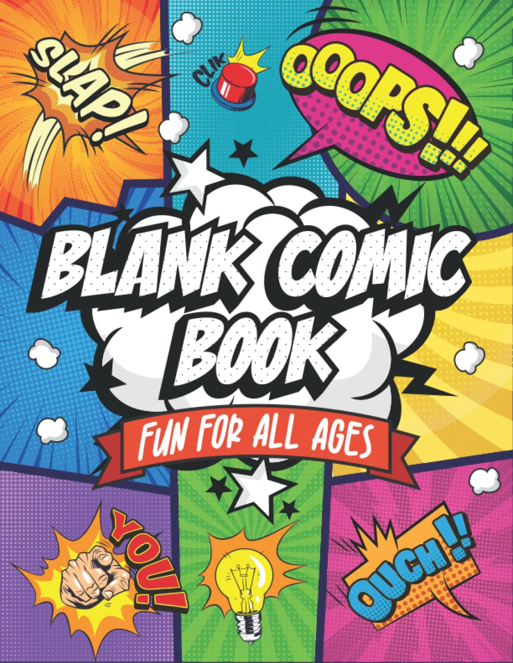 Blank Comic Book: Fun For All Ages Create Your Own Unique Comic Book F ...